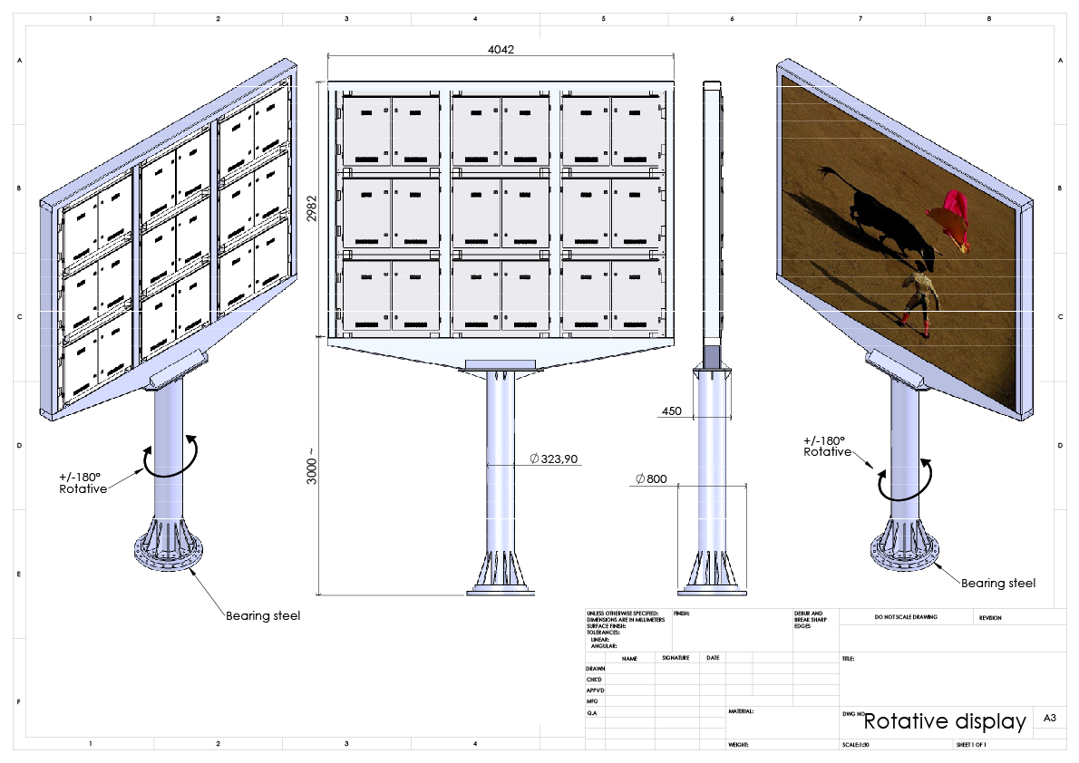 Design and Building and Installing a Digital LED Billboard Structure